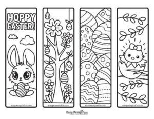 Free Printable Easter Bookmarks to Color - Easy Peasy and Fun