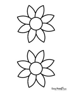 Free Printable Flower Templates (Outlines for Crafts) - Easy Peasy and Fun