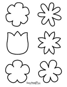 Free Printable Flower Templates (Outlines for Crafts) - Easy Peasy and Fun