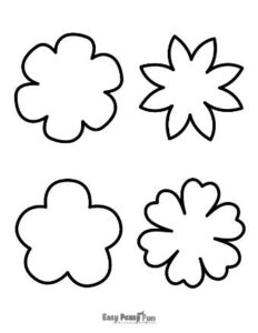 Free Printable Flower Templates (Outlines for Crafts) - Easy Peasy and Fun