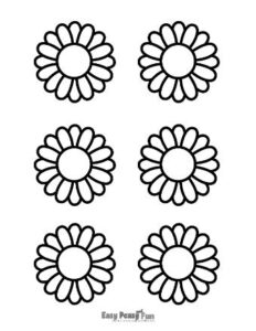 Free Printable Flower Templates (Outlines for Crafts) - Easy Peasy and Fun