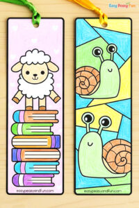 Free Printable Spring Bookmarks to Color - Easy Peasy and Fun