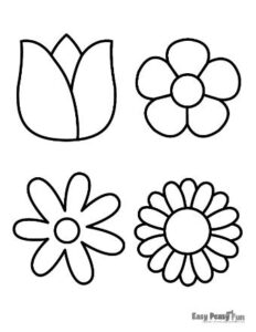 Free Printable Flower Templates (Outlines for Crafts) - Easy Peasy and Fun