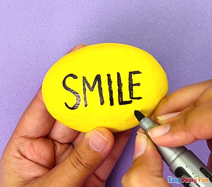Positive Painted Rocks - Easy Peasy and Fun