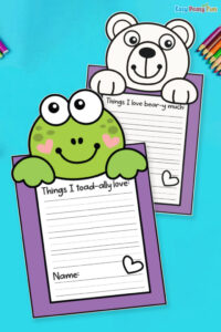 Cut and Paste Valentine's Day Writing Craft - Easy Peasy and Fun