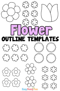 Free Printable Flower Templates (Outlines for Crafts) - Easy Peasy and Fun