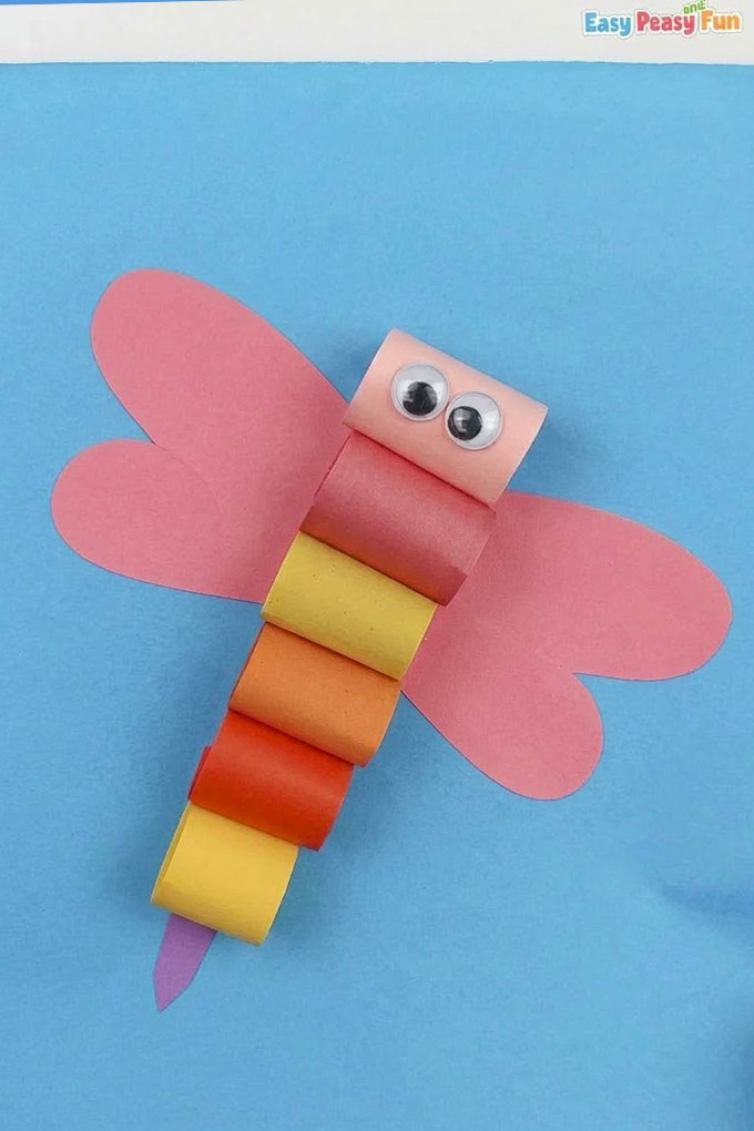 Simple Paper Dragonfly Craft - Easy Peasy and Fun