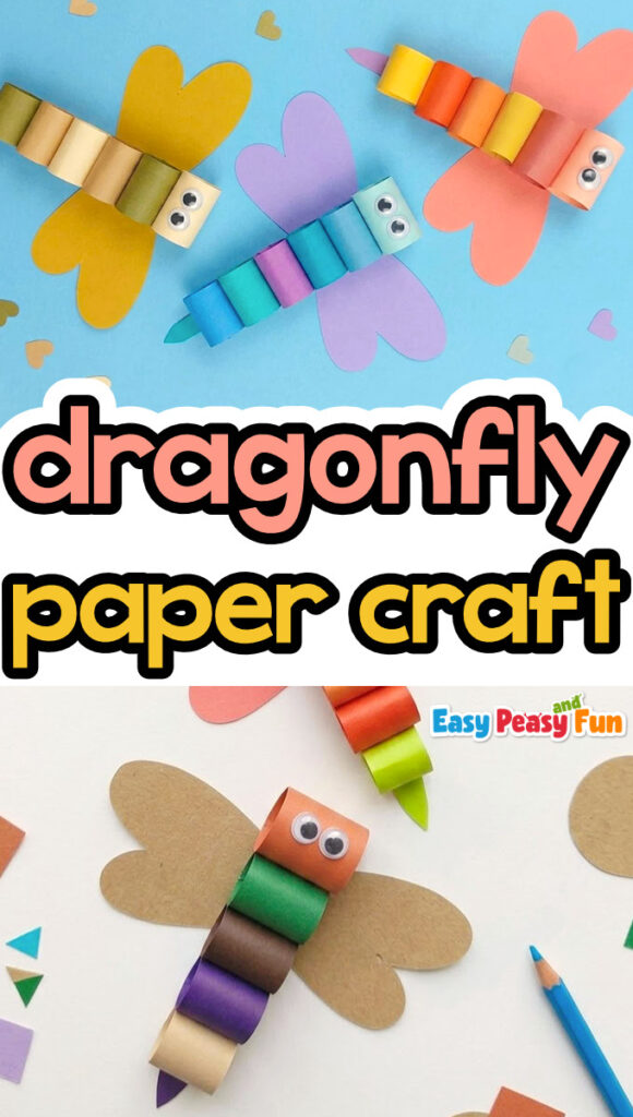 Simple Paper Dragonfly Craft - Easy Peasy and Fun