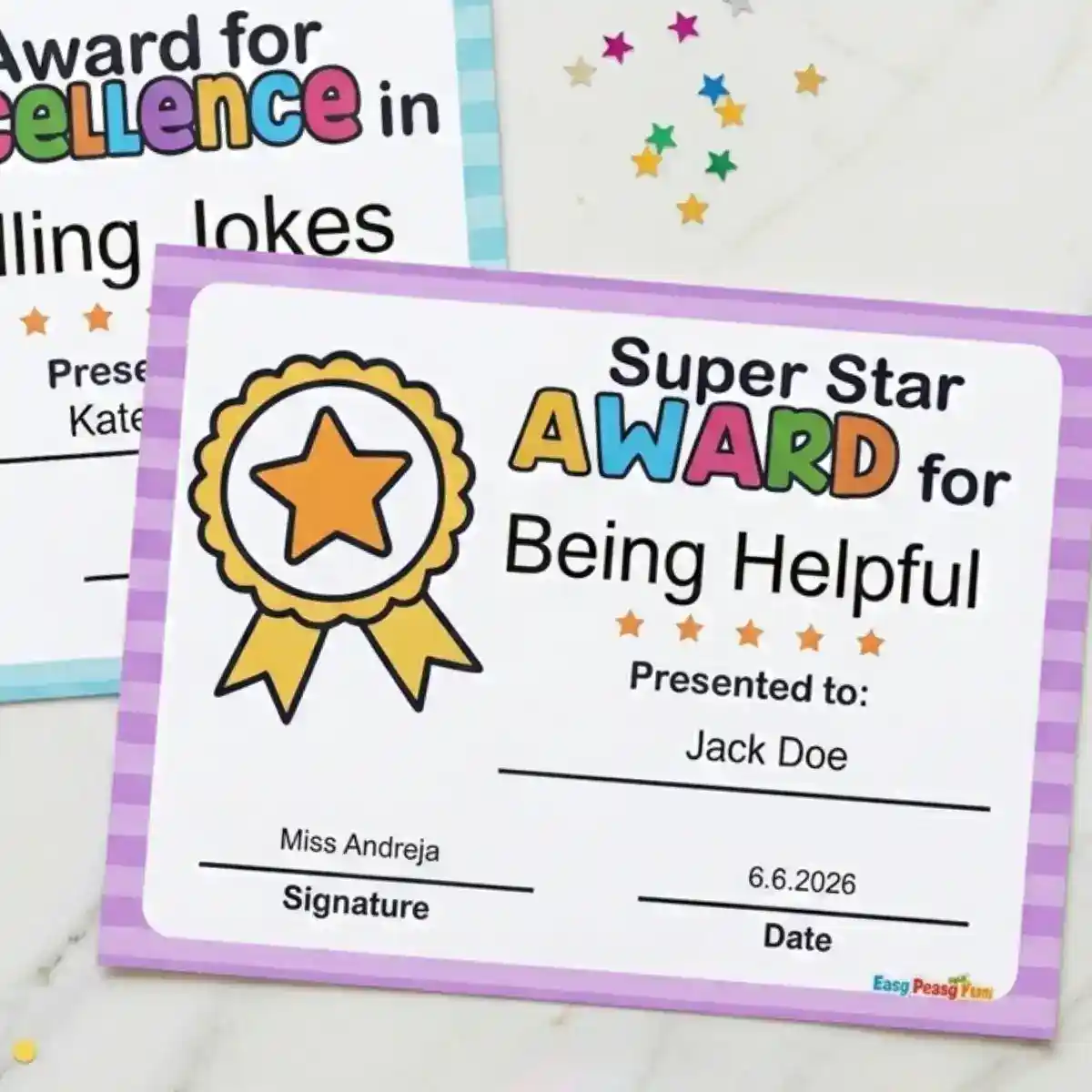 Free Printable End of Year Awards – Fully Editable & Fillable ...